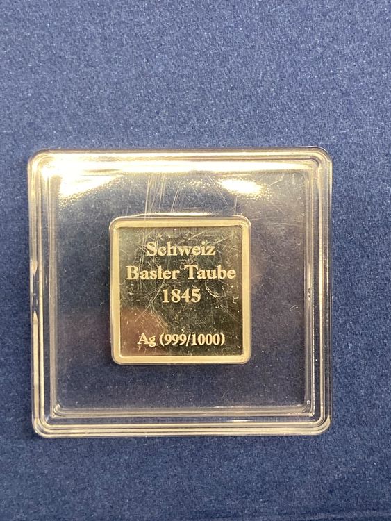 Basler Taube - 999 Feinsilber Briefmarke - 7 Gramm - Neu | Kaufen auf ...