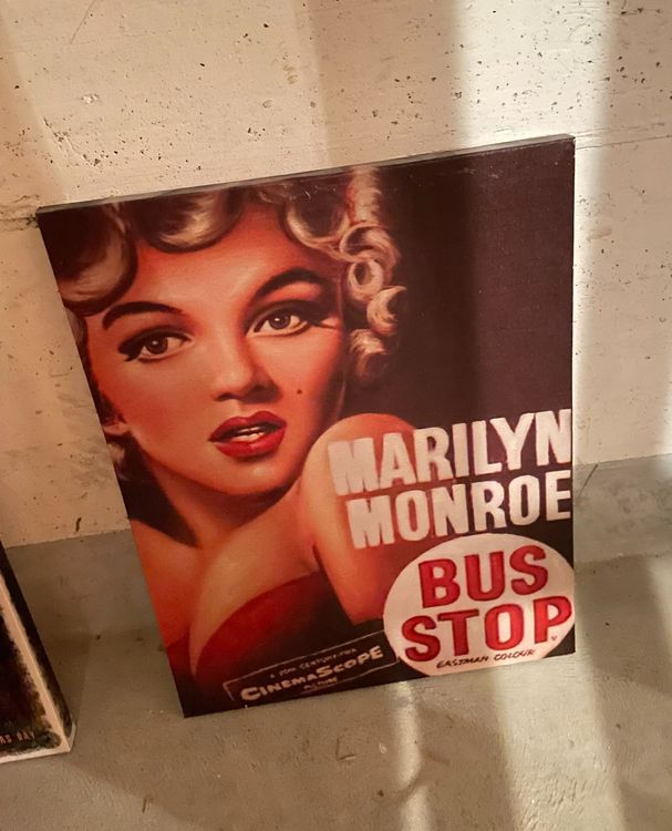 Bild Marilyn Monroe Bus Stop Kunstdruck auf Leinwand | Kaufen auf Ricardo