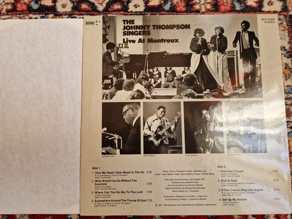 Johnny Thompson Singers - Live at Montreux LP 1977 Gospel (Gebraucht ...