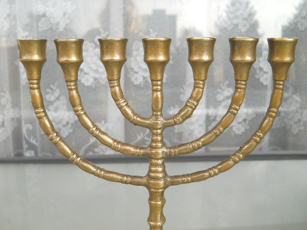 Original jüdischer David Messing Kerzenständer*MENORA*Israel | Kaufen ...