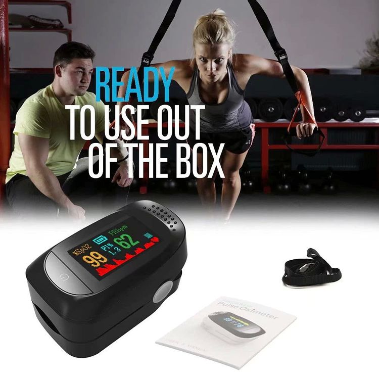 OLED Pulsoxymeter Finger-Puls Messgerät mit farbigem Display (Neu und ...