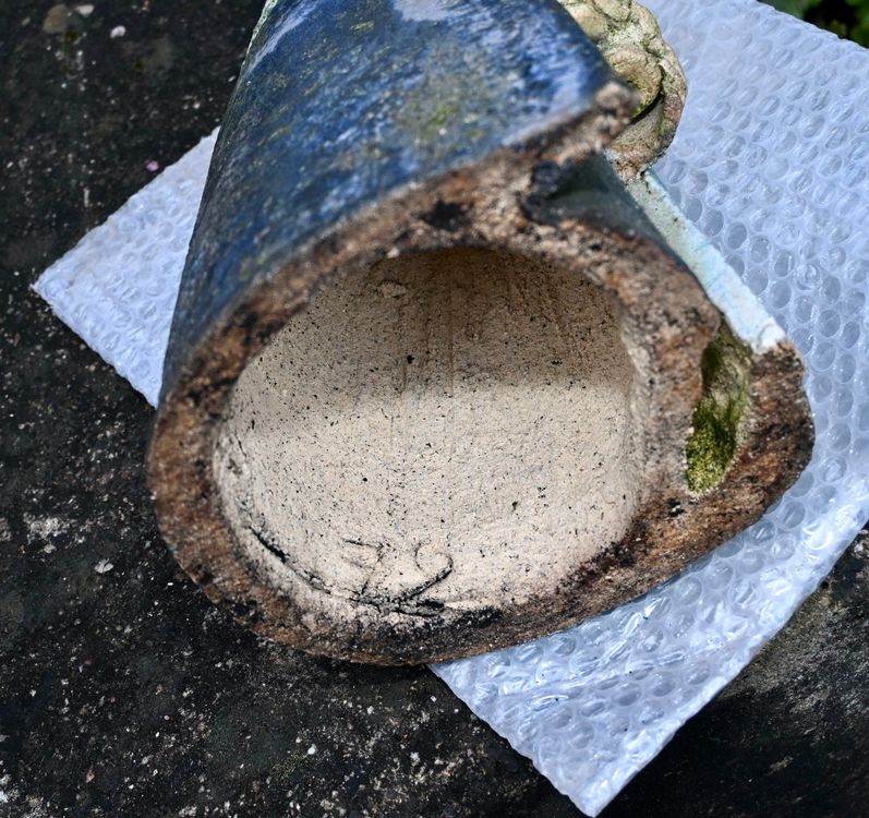 massiv KERAMIK Krippen- Gartenfigur NONNE Becher 1972 CR (Gebraucht) in ...