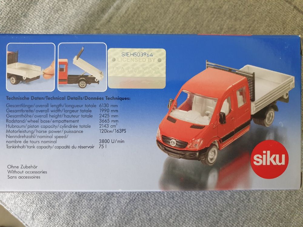 Siku 3538 Transporter mit Pritsche 1:50 | Kaufen auf Ricardo