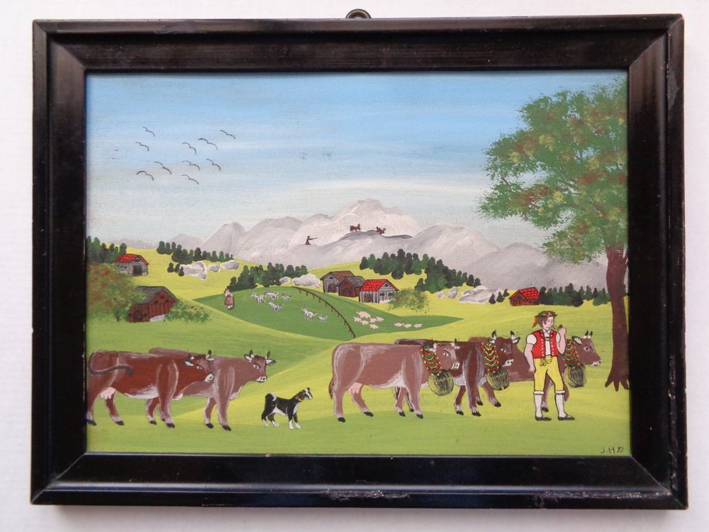 APPENZELLER BILD ALPAUFZUG BAUERNMALEREI NAIVE MALEREI (Gebraucht) in Henggart für CHF 75 – mit ...