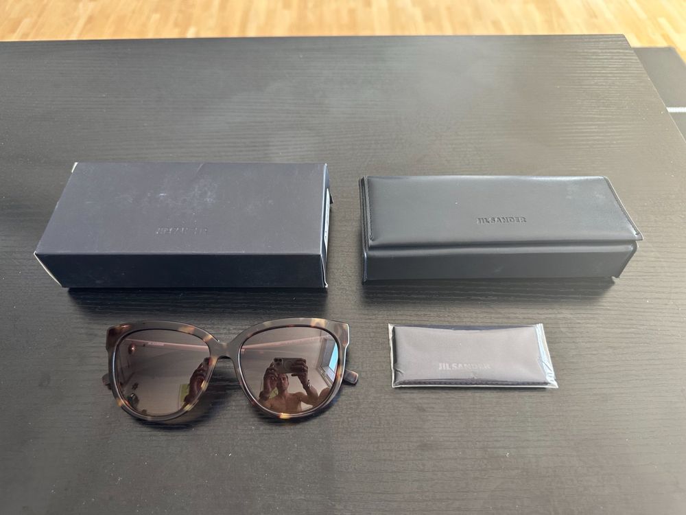 NEU JIL SANDER J 3007 Braun Damen Sonnenbrille mit Box (Neu und ...