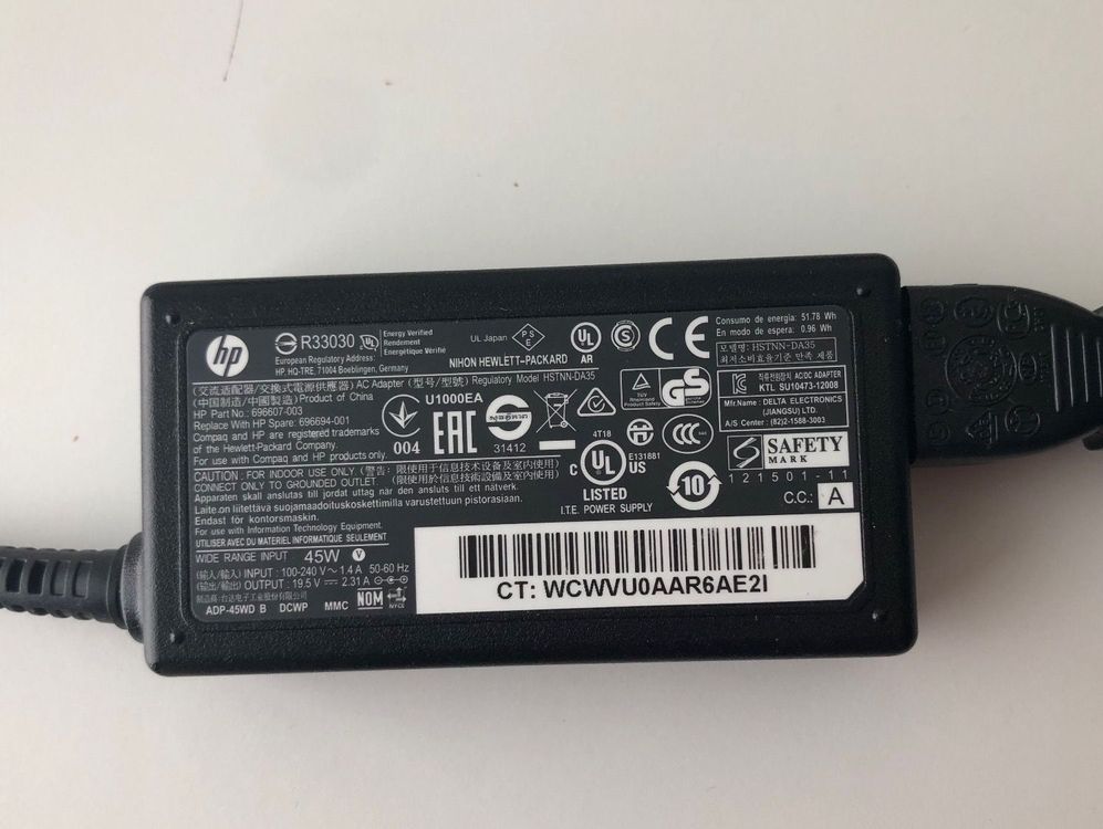 HP 45W Netzteil für HP HQ-TRE 71004 (Gebraucht) in Mellingen für CHF 8 ...