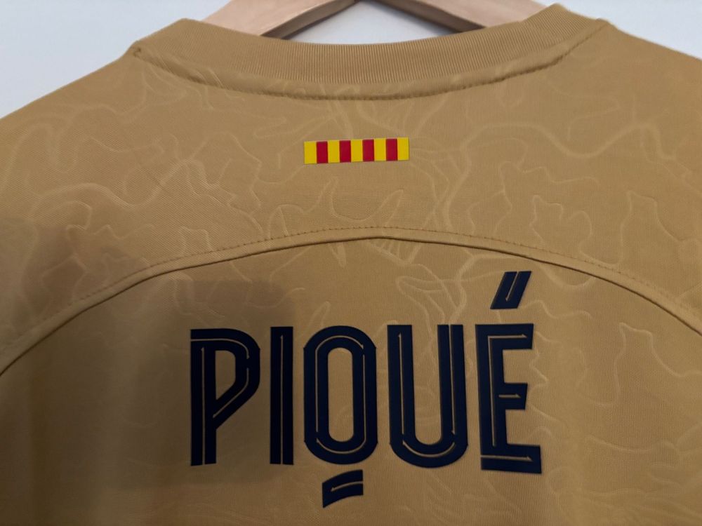 FC Barcelona Auswärts Trikot, 2022/2023, Piqué 3, UCL Badge (Neu ...