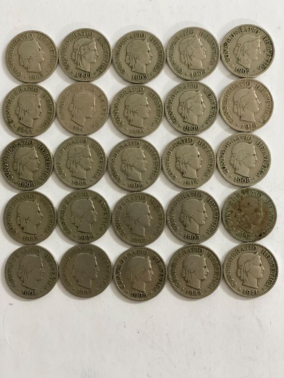 25 Stk 10 Rp über 100 Jahre Alt (3) (Gebraucht) in Ballwil für CHF 2 – mit Lieferung auf Ricardo ...