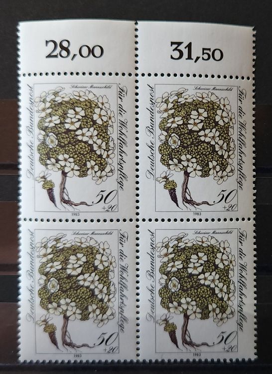 Deutschland-Mi 1188 ** Viererblock (2) (Neu und originalverpackt) in Hittnau für CHF 1 – mit ...