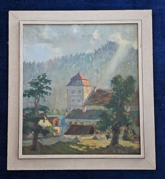 Ölgemälde von Burg in der Landschaft (Gebraucht) in Rieden AG für CHF 29 – nur Abholung auf ...