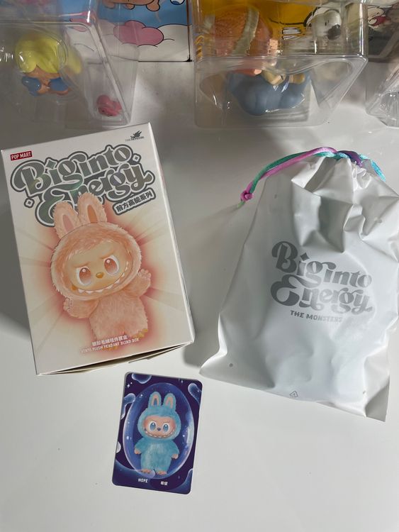 Pop Mart Labubu V3 Big Into Energy - HOPE (check card) (Nuovo (secondo ...