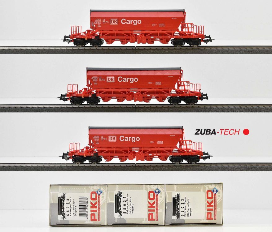Piko 58023 Kaliwagen-Set 3-tlg DB Cargo H0 GS mit OVP (Gebraucht) in St ...