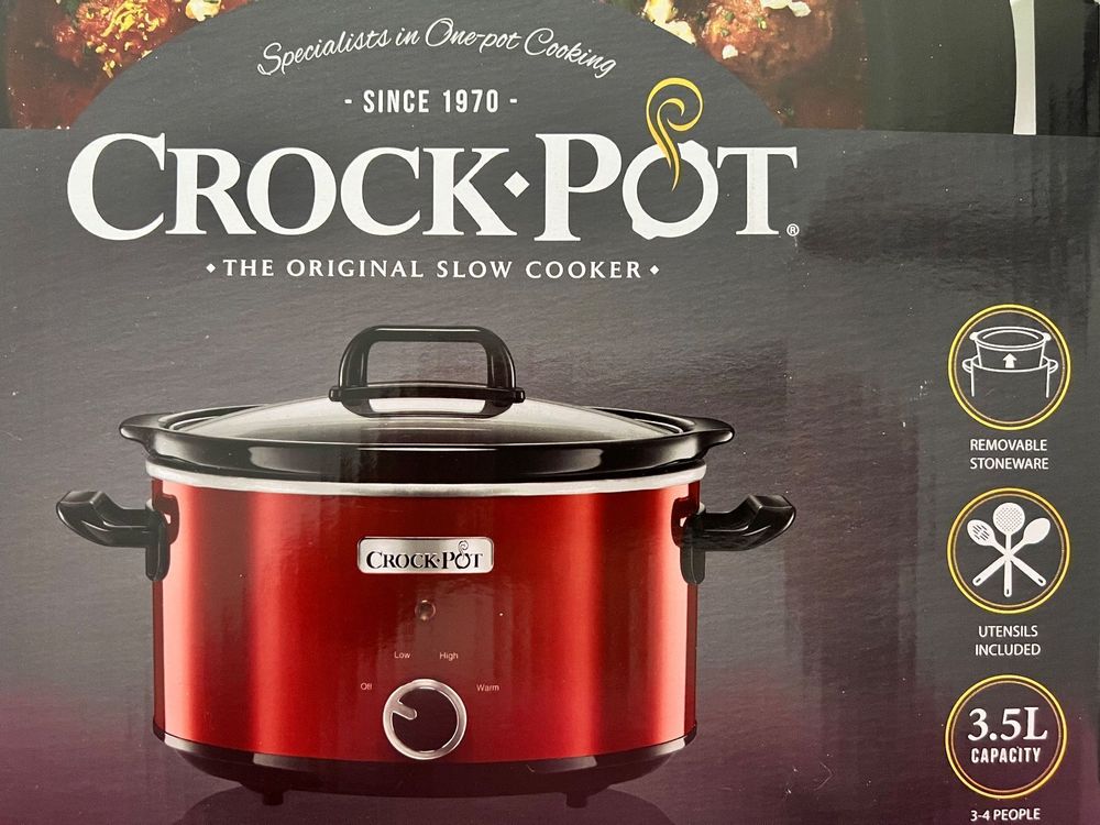 Original CROCK POT 3.5 l rot Slow Cooker Cooking Pfanne Topf | Kaufen ...