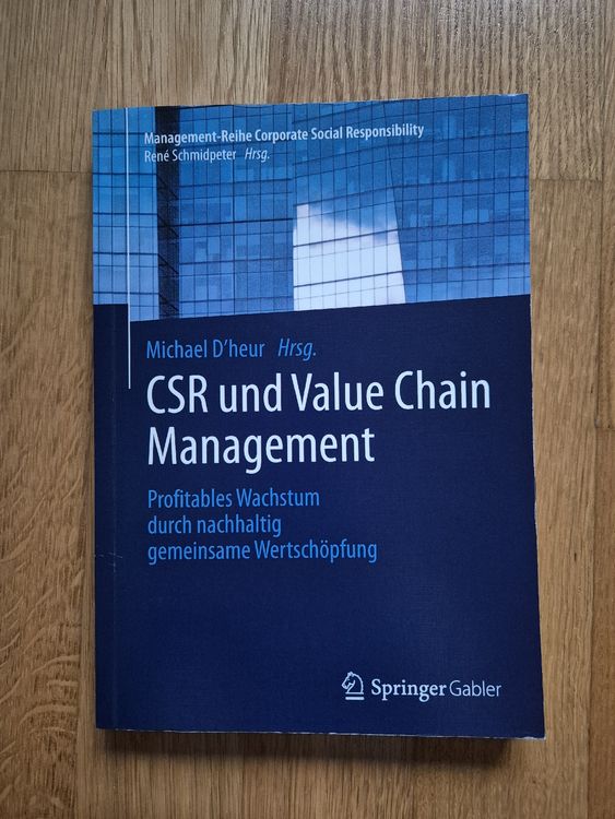 CSR und Value Chain Management – Springer Gabler Fachbuch (Gebraucht ...