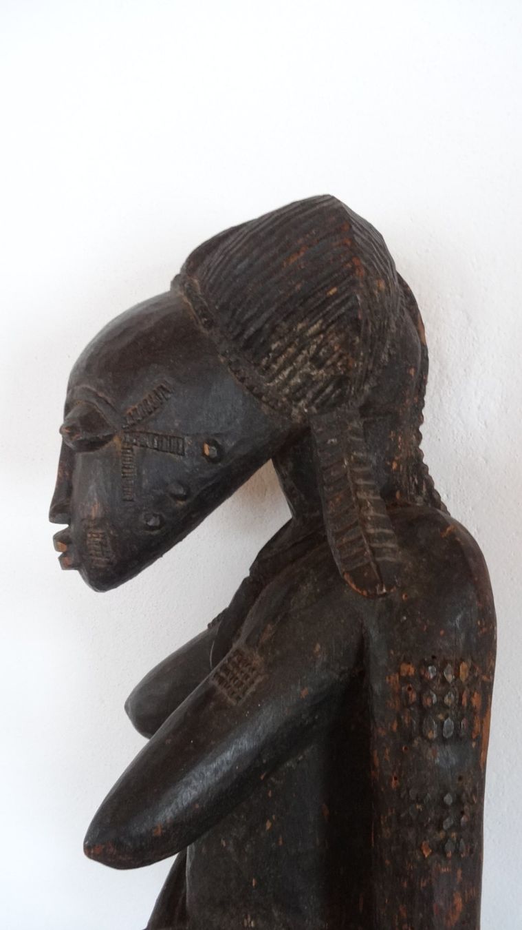 Statue Maternité Baoulé, ancienne bois h.72cm (D'occasion) à ...
