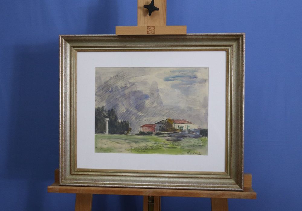 Adolf Funk 1903-1996, Landschaft, Aquarell/Stift auf Papier | Kaufen auf Ricardo