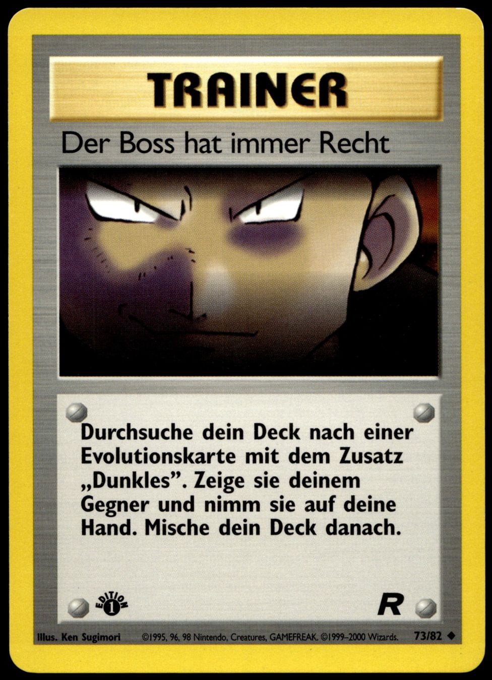 Der Boss hat immer Recht 73/82 Team Rocket 1.Edition ab 1.- (Neu ...
