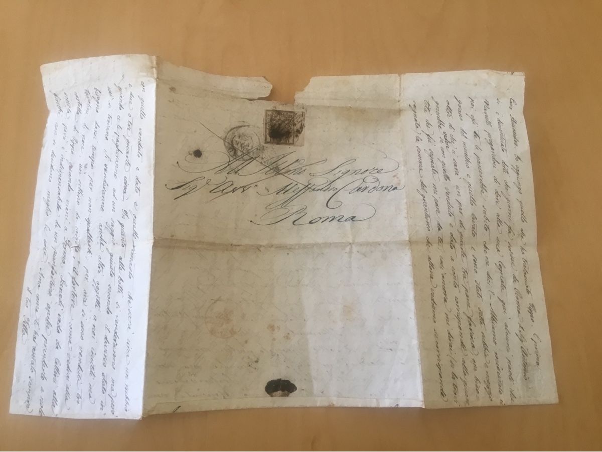 Rarissima lettera antica con bollo pontificio, Roma! (Usato) a cassina ...