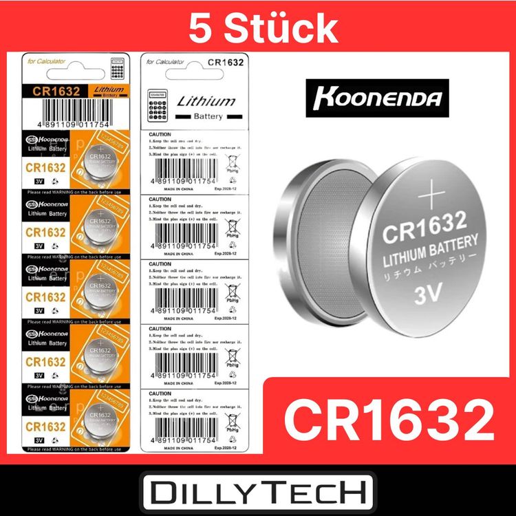 Koonenda CR1632 Knopfzellenbatterie - 5 Stk. (Neu und originalverpackt) in Erlenbach ZH für CHF ...
