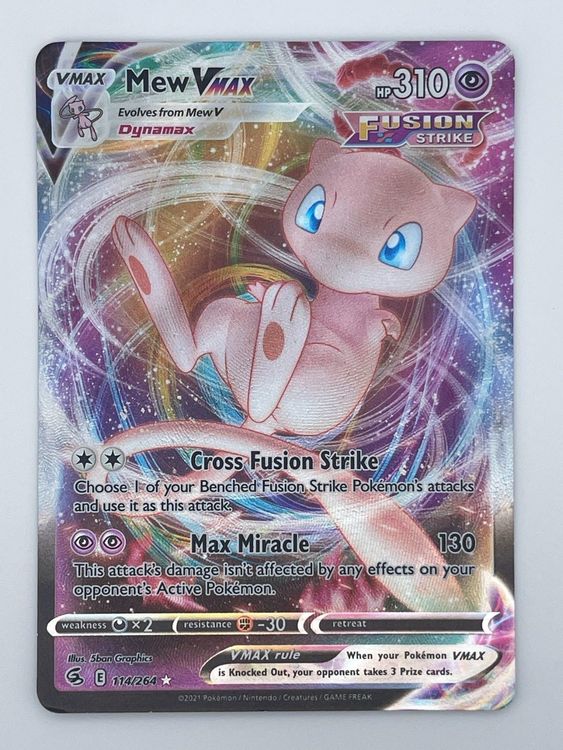Mew VMax 114/264 Ultra Rare Pokémon Fusion Strike | Kaufen auf Ricardo
