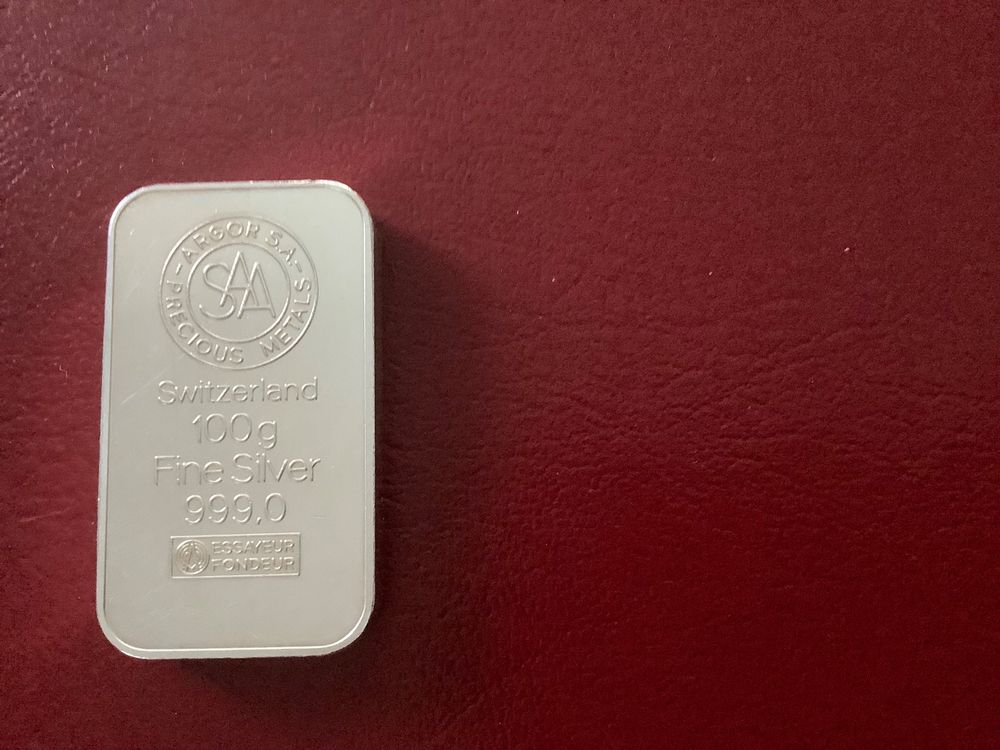 Schweizer Silberbarren 100 Gramm (Gebraucht) in Aarau-Rohr für CHF 129 ...