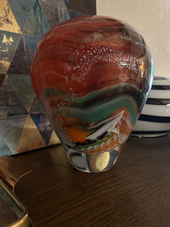 Signiert Studio Glas Vase, Unikat | Kaufen auf Ricardo