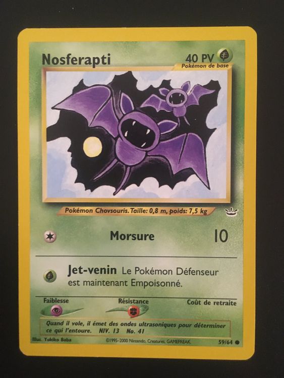 RARE: Pokémon Neo Revelation (2002): Nosferapti 59/64 FR | Kaufen auf Ricardo