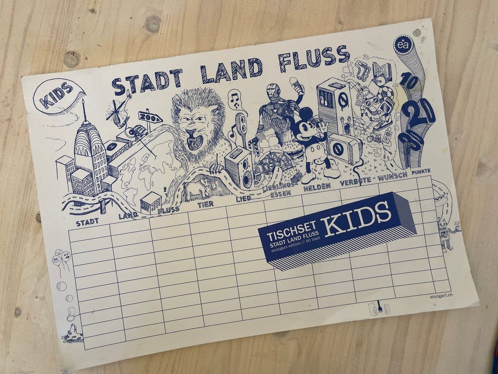 Stadt Land Fluss Block Tischset von EinzigArt | Kaufen auf Ricardo