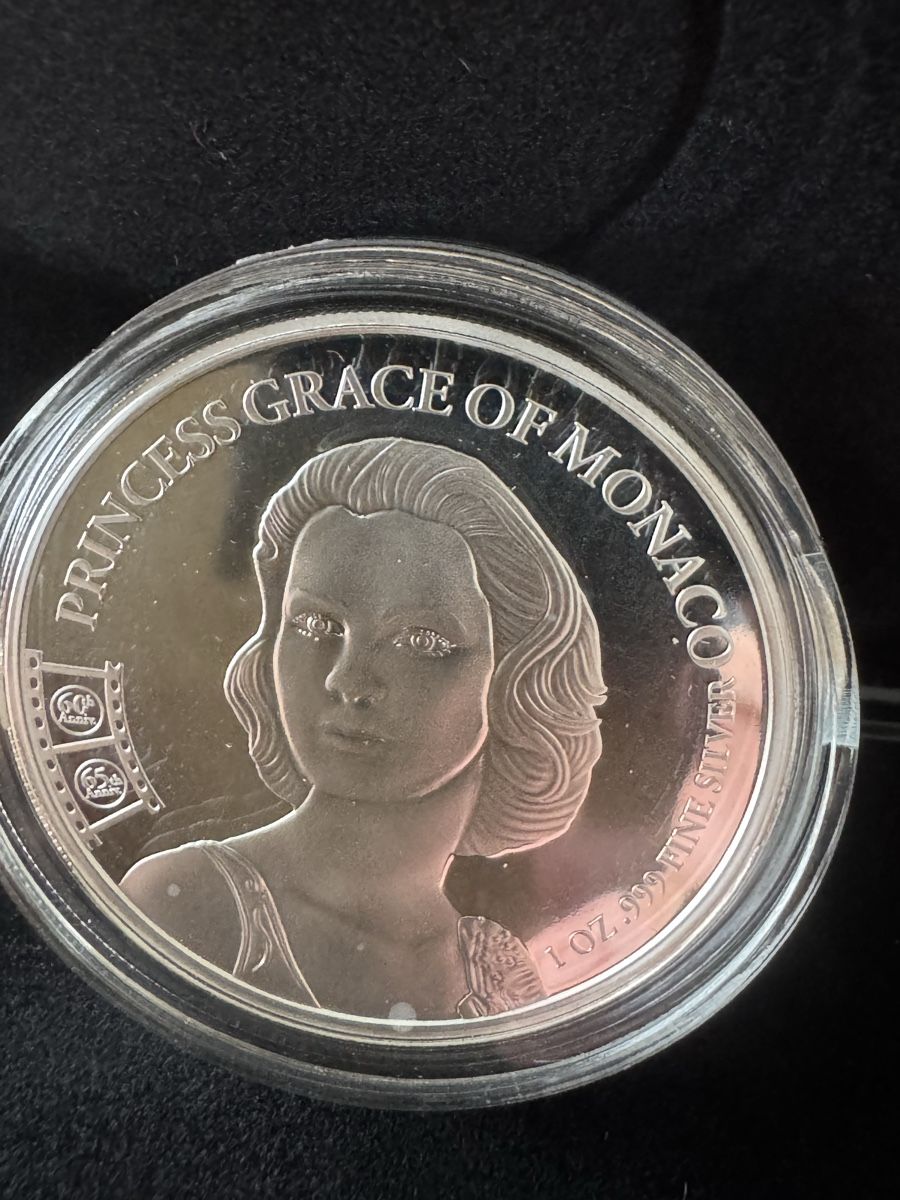 1 oz .999 Silbermünze „Princess Grace of Monaco“ (Neu und ...