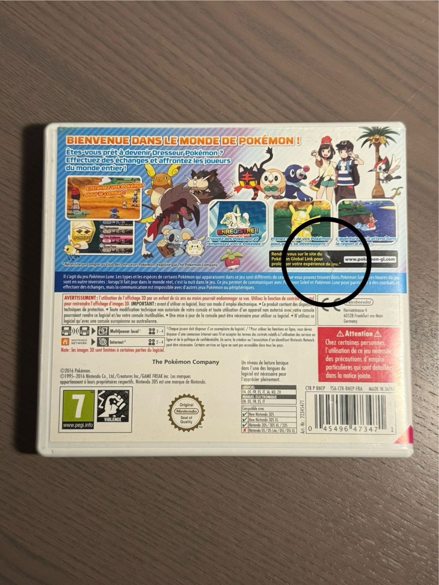 Pokemon version Lune FR (D'occasion) à Thônex pour CHF 39.9 – avec ...