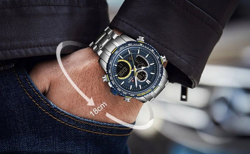 SALE 🇨🇭 Herrenuhr, Display, Chrono, Stahl, Neu (Neu und ...