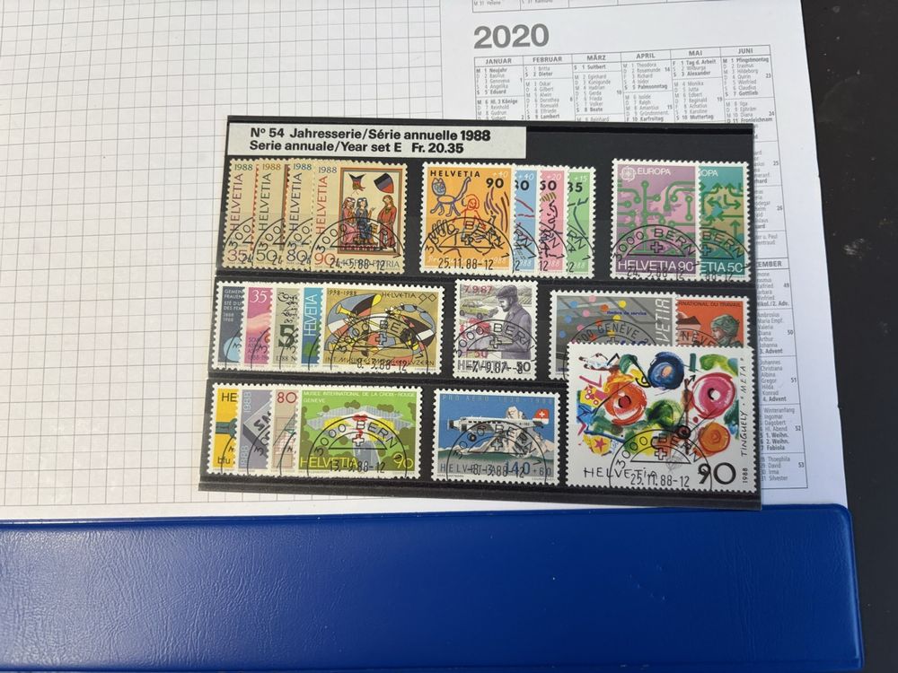 Jahressammlung Schweizer Briefmarken 1988 (Gebraucht) in Murgenthal für CHF 1 – mit Lieferung ...