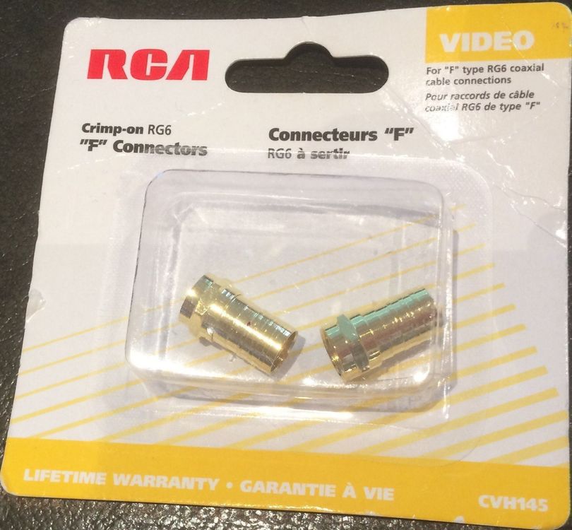 "F" Connectors Crimp on RG6 Coaxial NEU (Neu und originalverpackt) in ...
