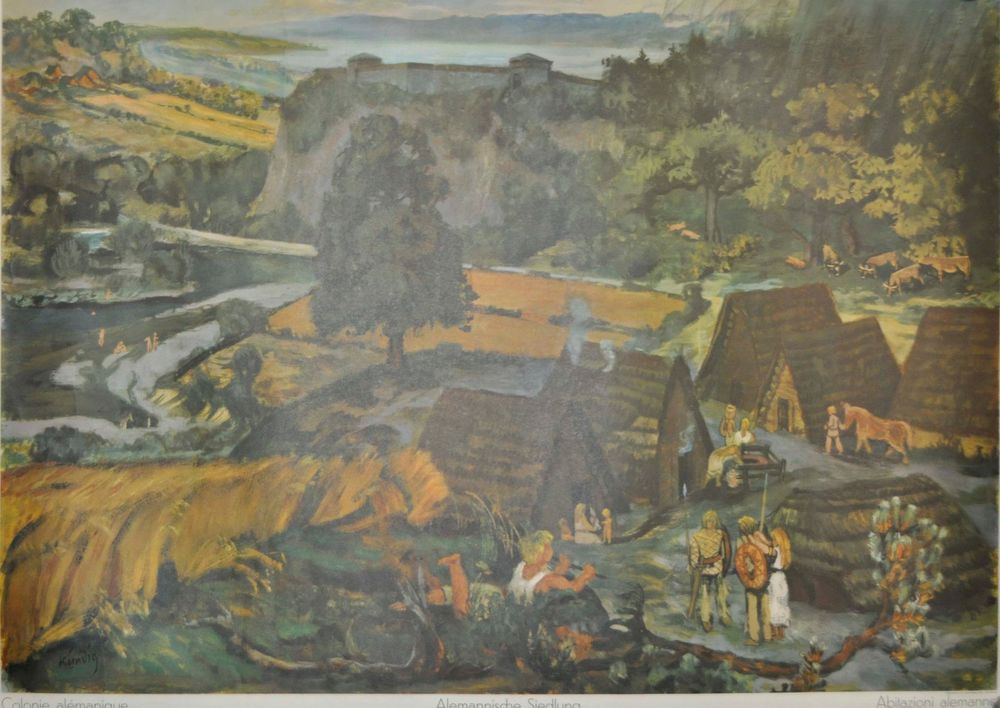 Schulwandbild Alemannische Siedlung (Gebraucht) in Härkingen für CHF 25 ...