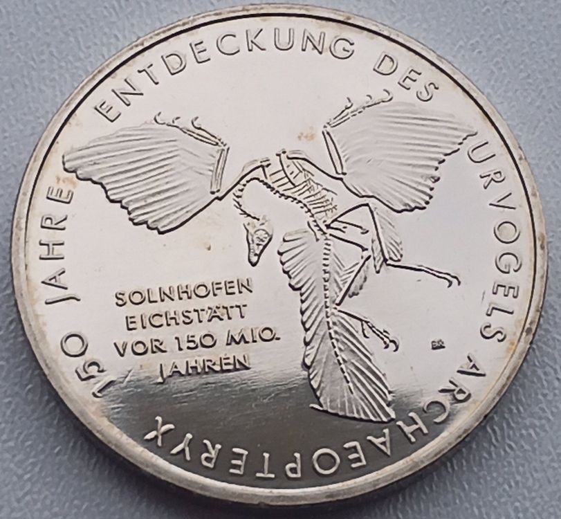 DEUTSCHLAND - 10 EURO 201, 150 JAHRE ENTDECKUNG DES URVOGEL (Neu ...