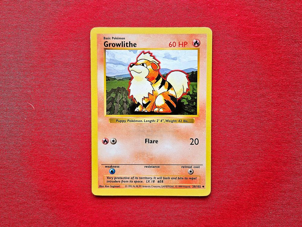 Growlithe Shadowless Base Set WOTC 1999 (EX+) ab CHF 1 (Gebraucht) in ...