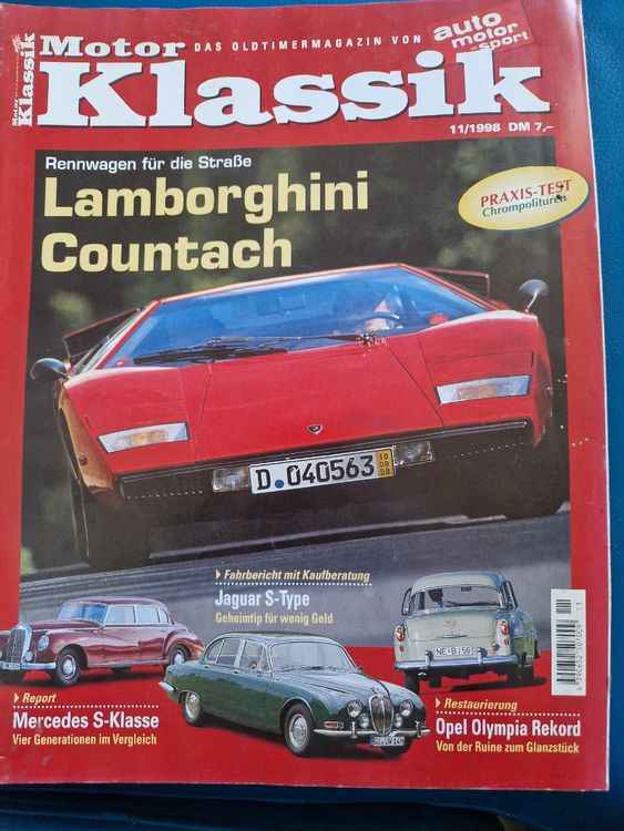 Lamborghini Countach Mercedes S Klasse 4 GenerationenJaguar | Kaufen ...