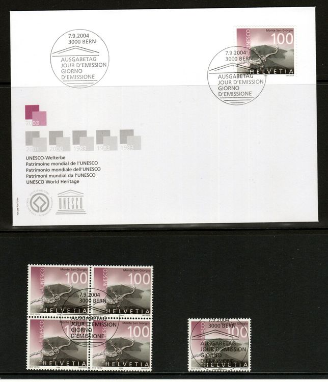 2004 FDC Welterbe + Viererbl. 1. Tag + EM Voll-ET SBK 22.50 (Gebraucht ...
