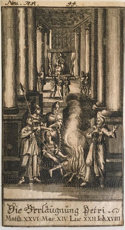 Orig. Kupferstich um 1780 - Verleugnung Petri | Kaufen auf Ricardo