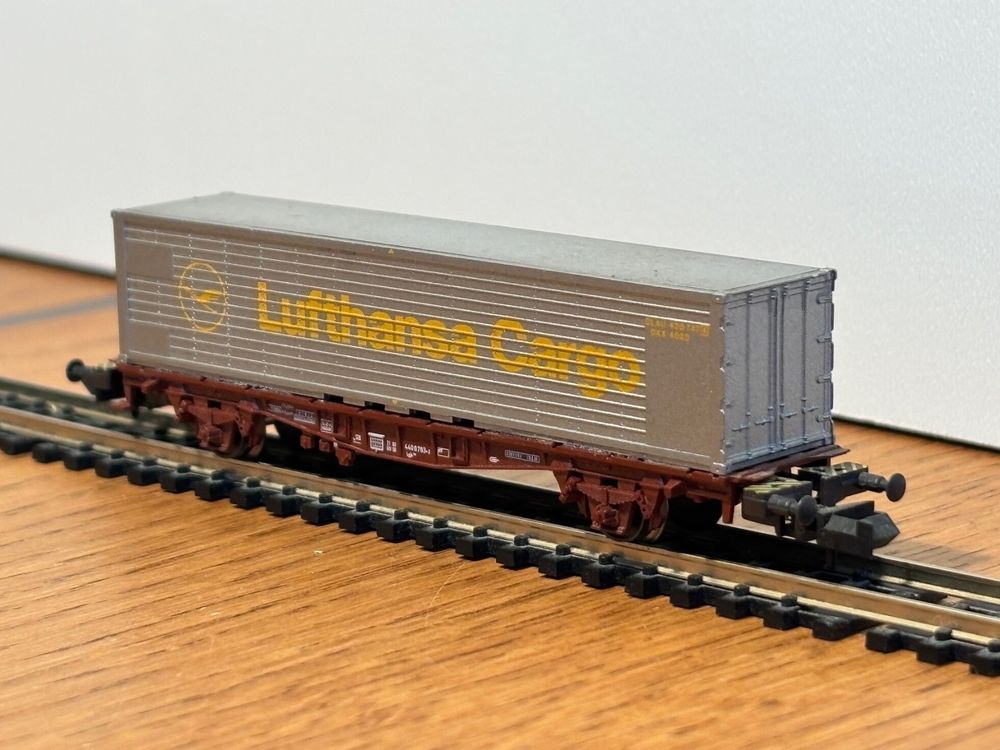 *e305: Containerwagen LUFTHANSA CARGO, Trix (Spur N) (Gebraucht) in ...