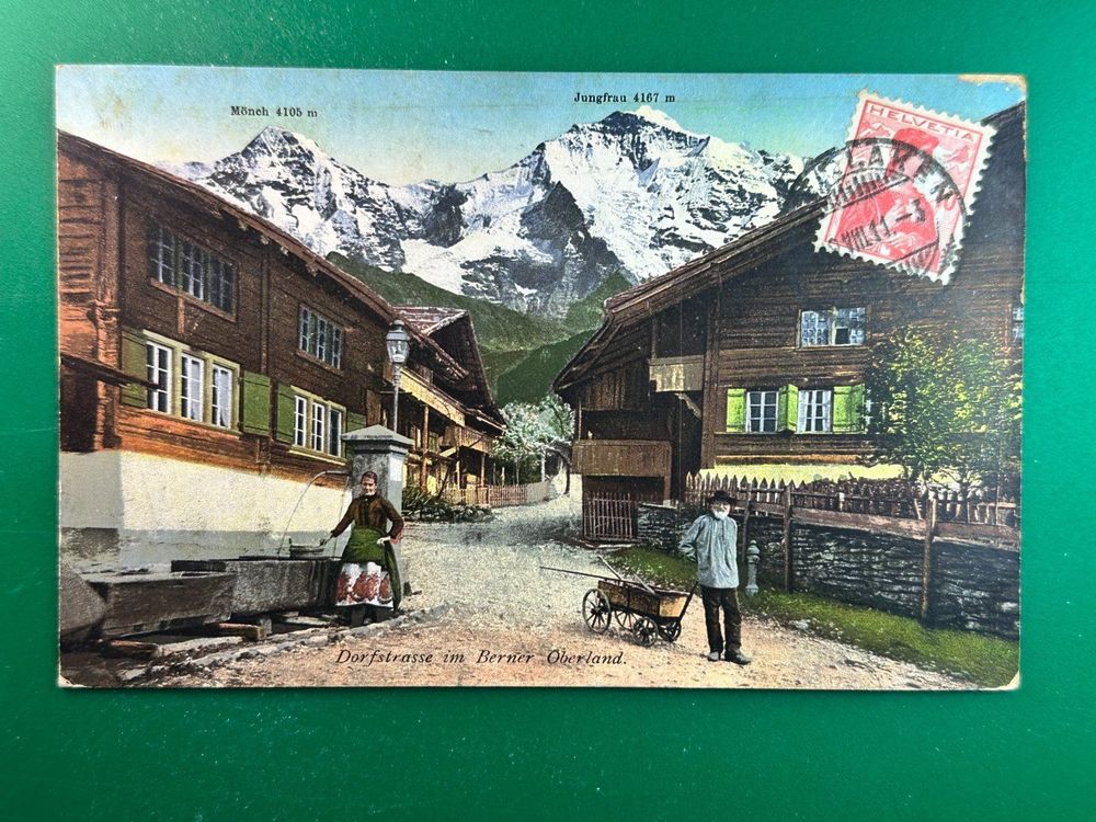 Dorfstrasse im Berner Oberland - Interlaken 1911 (Gebraucht) in Steg VS für CHF 6.5 – mit ...