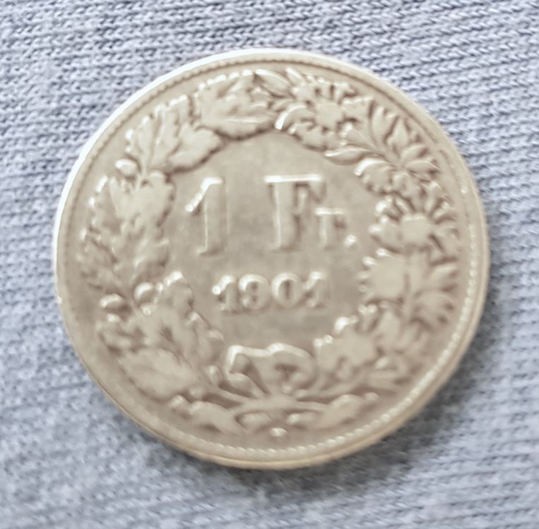 1 Franken 1901 uralte rare Silbermünze ab nur 1 Fr !!! (Gebraucht) in Camignolo für CHF 2.6 ...