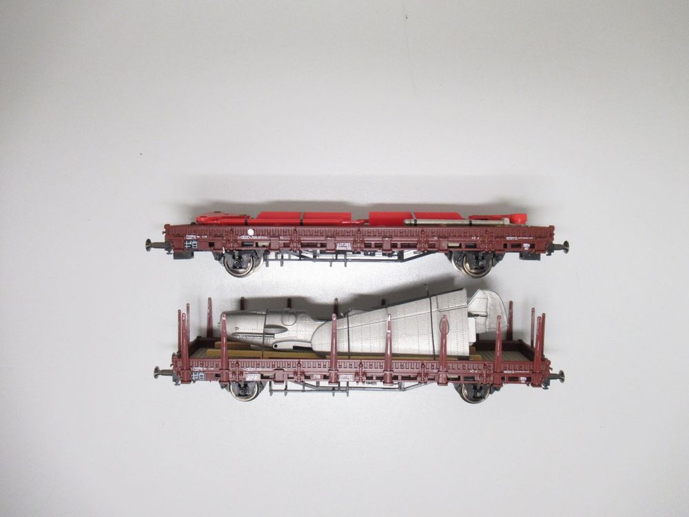 Roco 2x 46539 Rungenwagen mit Beladung DC H0 | Kaufen auf Ricardo