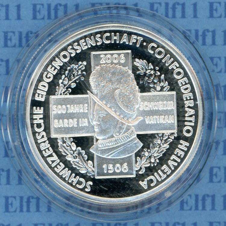 CHm___0.00 2006 500 J. Schweizergarde Silber stgl Medaille (Neu (gemäss Beschreibung)) in Widnau ...