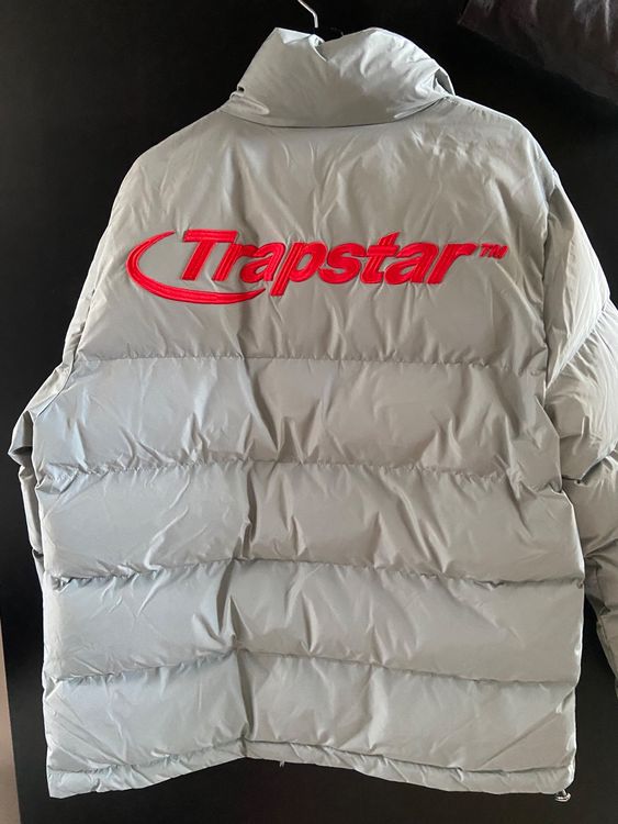 Trapstar Puffer/ Winterjacke Ice Gray und Rot (Neu (gemäss Beschreibung ...