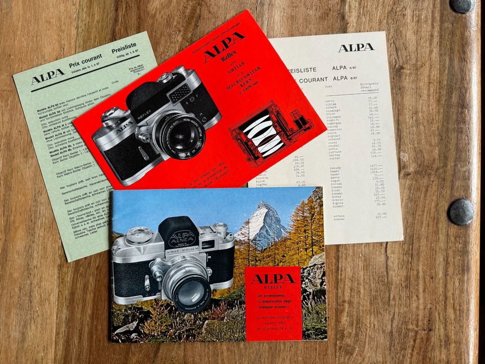 ALPA Reflex Unterlagen und Preisliste (Gebraucht) in für CHF 15 – mit ...