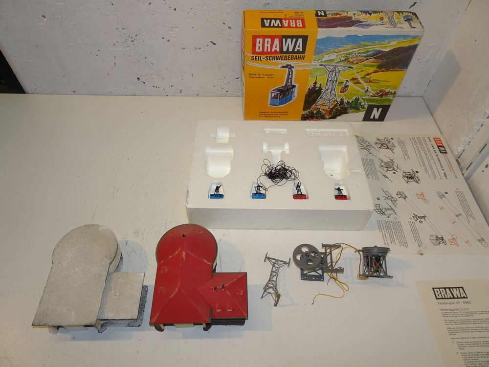 Brawa Seilschwebebahn Seilbahn Gondeln Spur N 6560 (Gebraucht) in ...