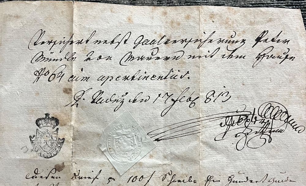 Antike Handgeschriebene Brief mit Stempfel aus der Zeit | Kaufen auf ...