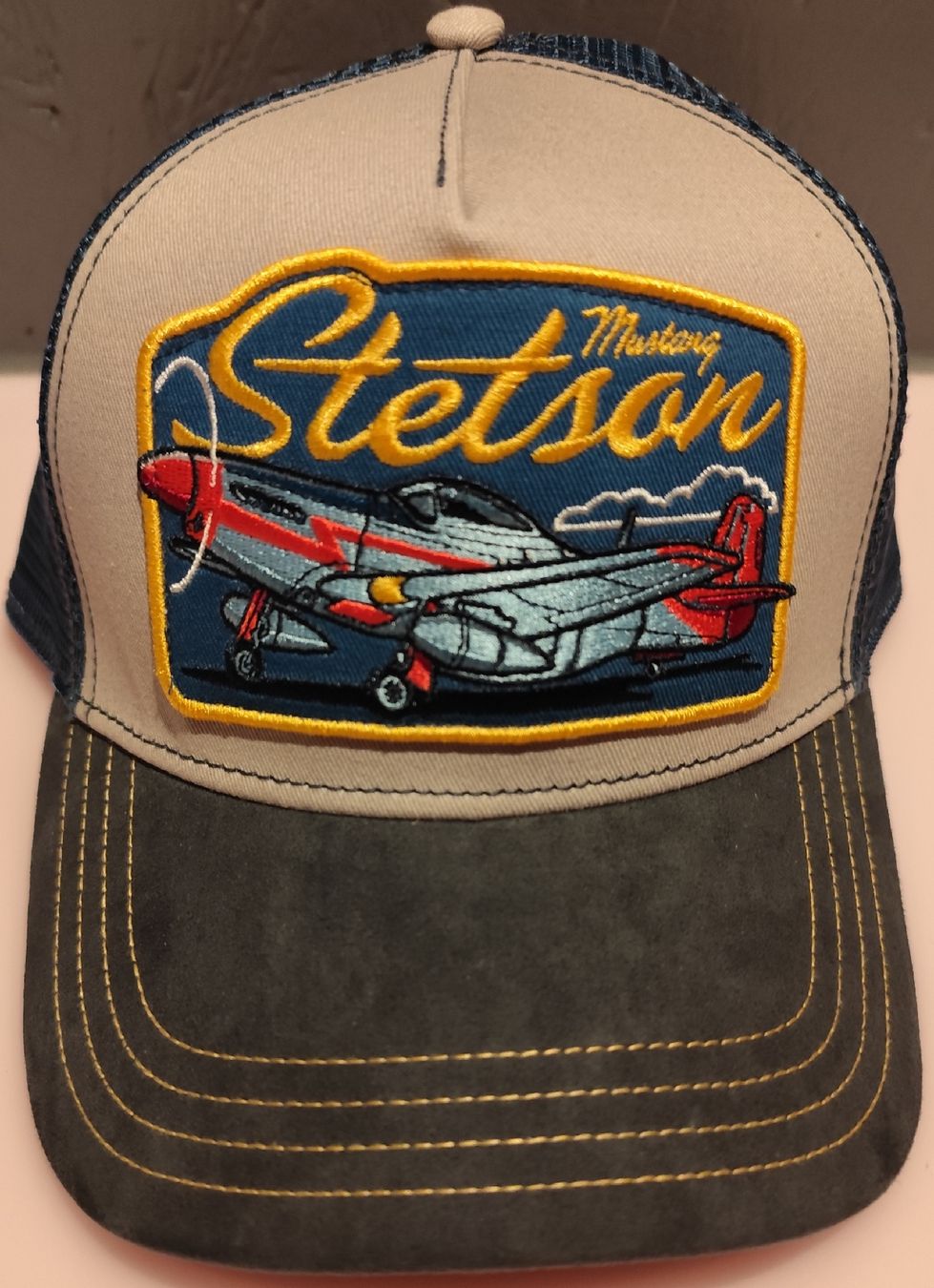 Airplane Stetson Trucker Cap Mustang P51, neuwertig, One Siz (Neu und ...