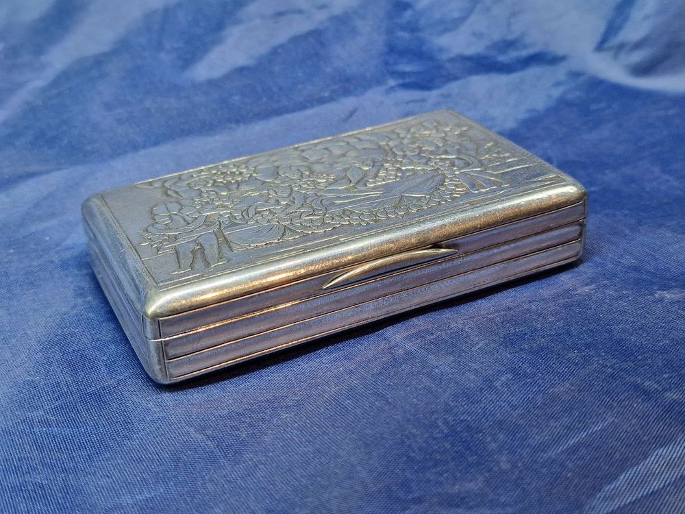 Massive alte Silber Zigarettenetui/ Silberschatule | Kaufen auf Ricardo